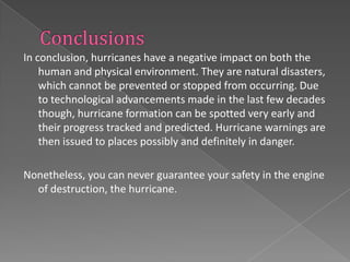 Social and Economic Impacts of Hurricanes | PPTX