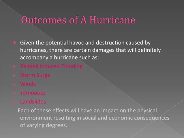 Social and Economic Impacts of Hurricanes | PPTX