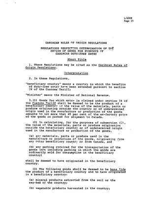 CaribCan - An Act to Amend the Customs Tariff [Canada] | PDF