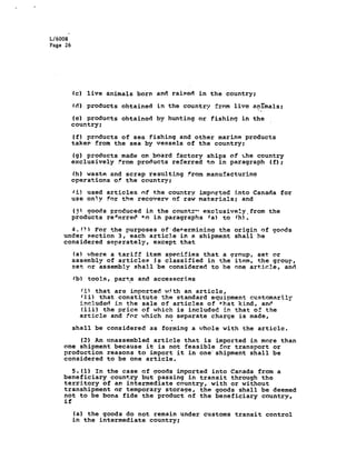 CaribCan - An Act to Amend the Customs Tariff [Canada] | PDF