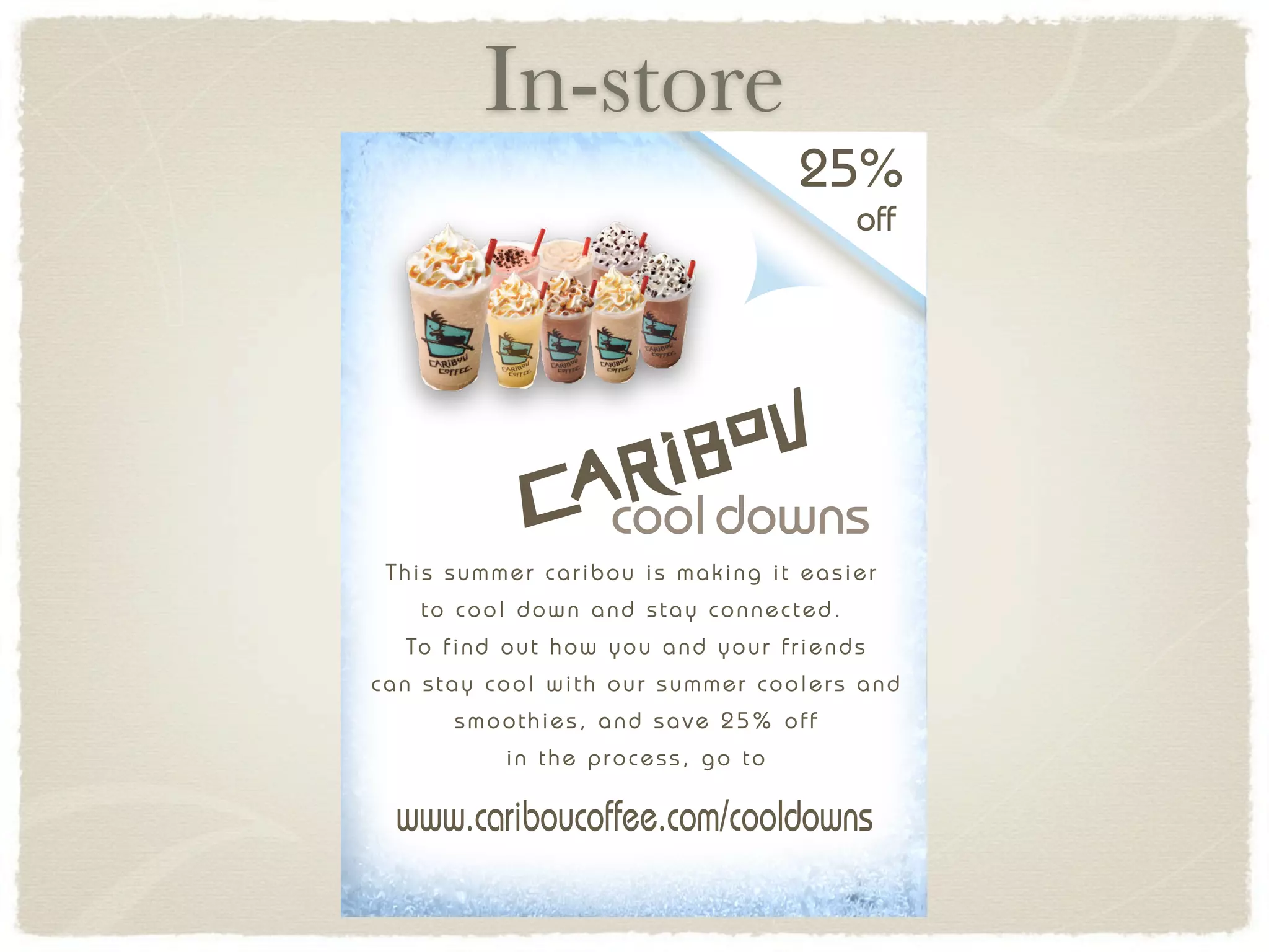 Caribou Coffee digital ad presentaion | KEY