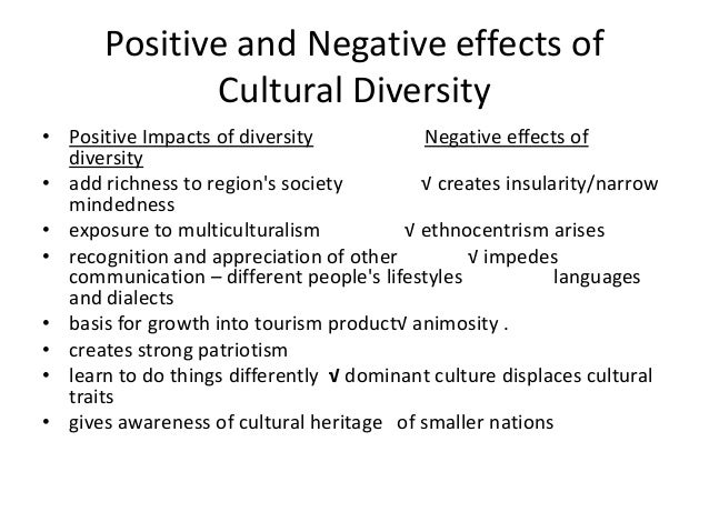 Negative Culture Different Cultural Diversity