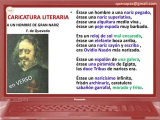 Caricatura literaria | PPTX
