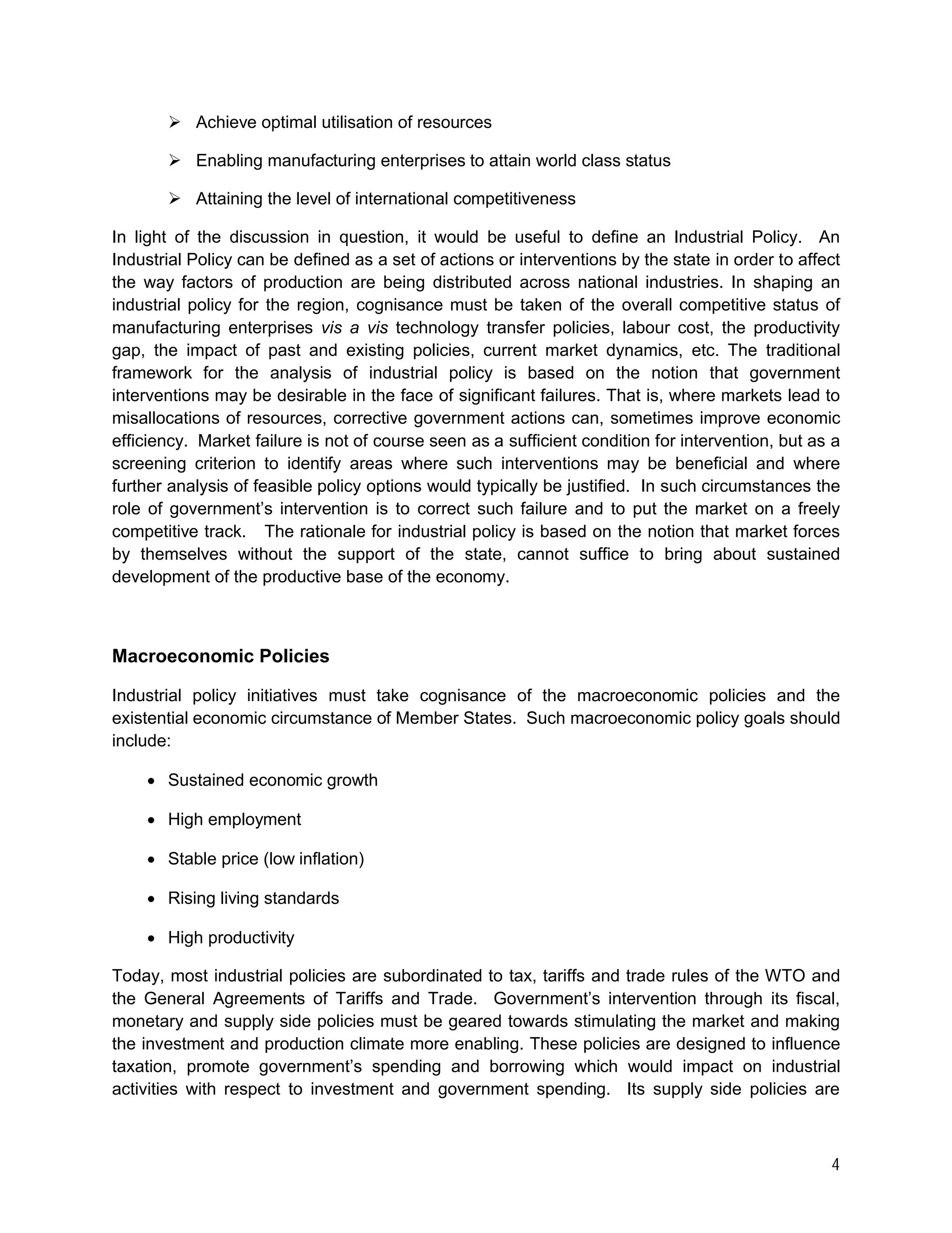 CARICOM - Regional Industrial Policy - Perspective And Issues | PDF