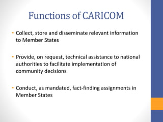 Caricom and employment | PPTX