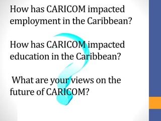 Caricom and employment | PPT
