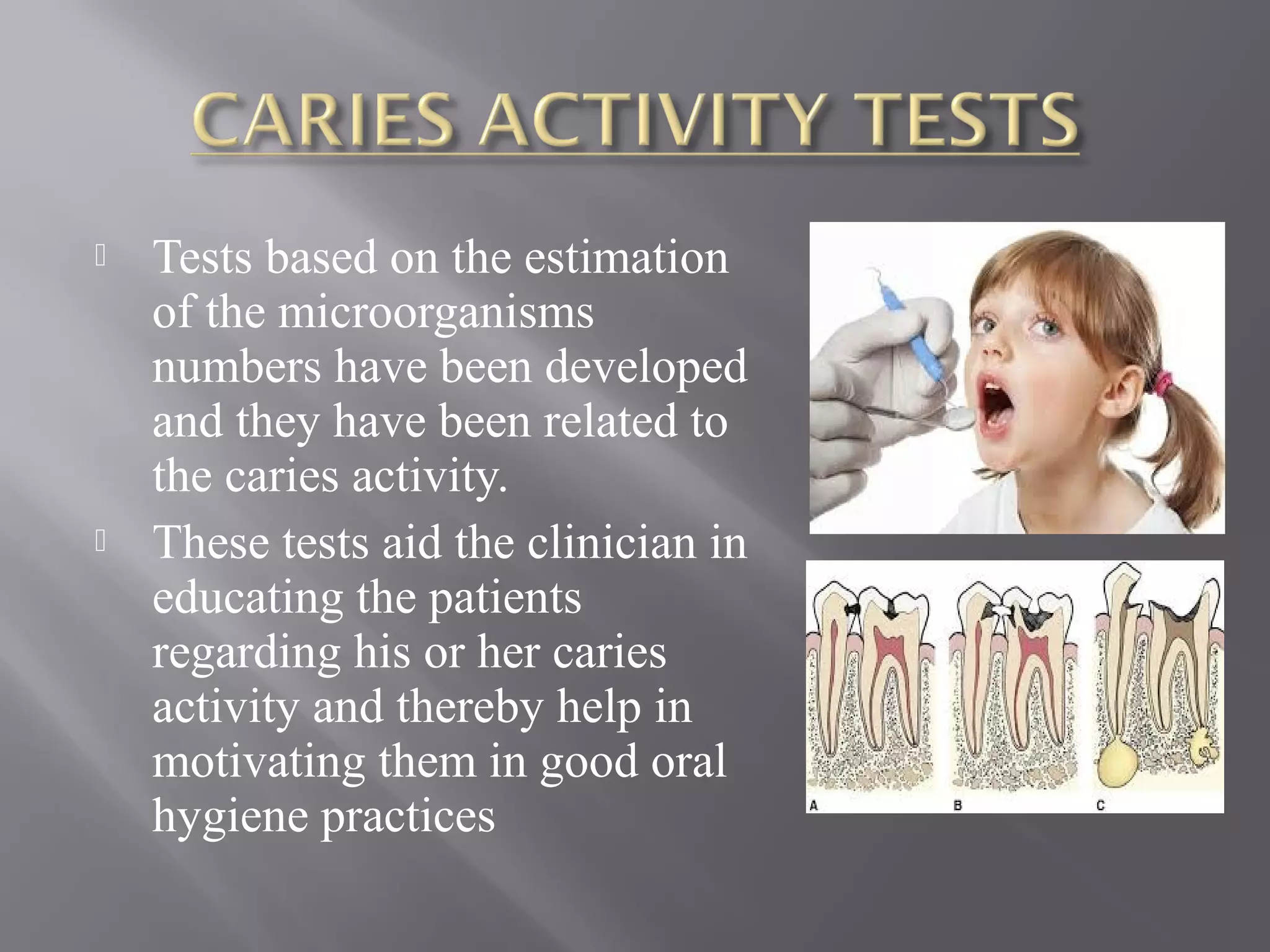 Caries activity-tests.ppt by malik ashim 3rd year | PPT