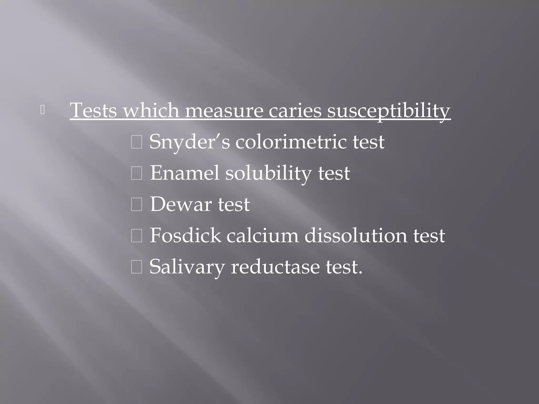Caries activity-tests.ppt by malik ashim 3rd year | PPT