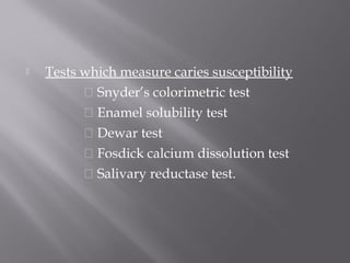 Caries activity-tests.ppt by malik ashim 3rd year | PPT