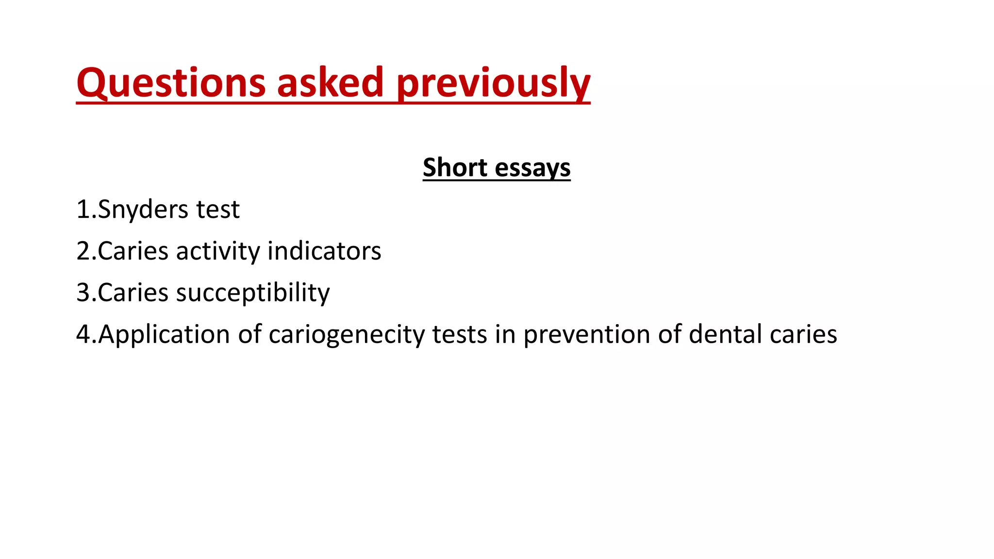 Caries activity test | PPTX