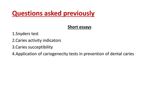 Caries activity test | PPTX