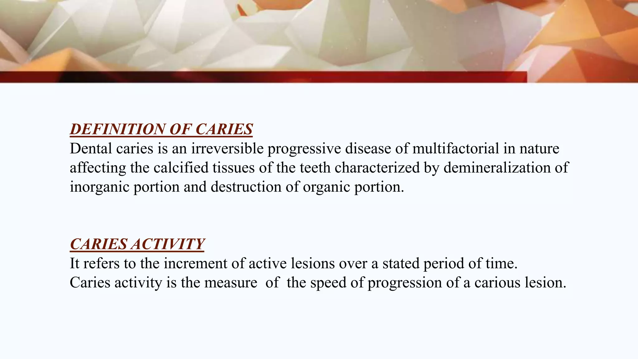 Caries activity test - caries prediction,caries susceptibility and ...