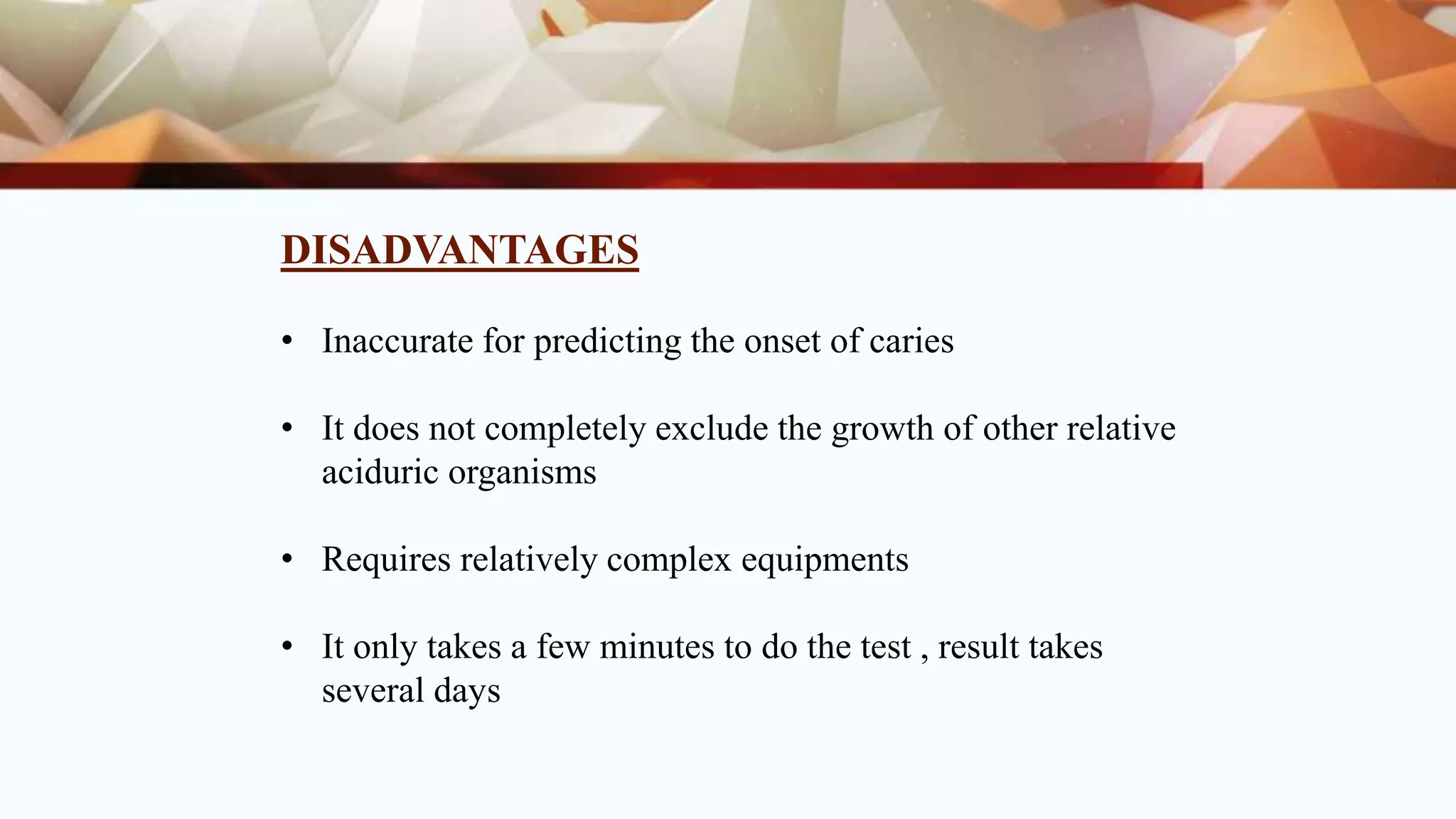Caries Activity Test Caries Predictioncaries Susceptibility And