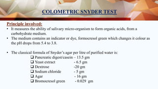 Caries activity test - caries prediction,caries susceptibility and ...