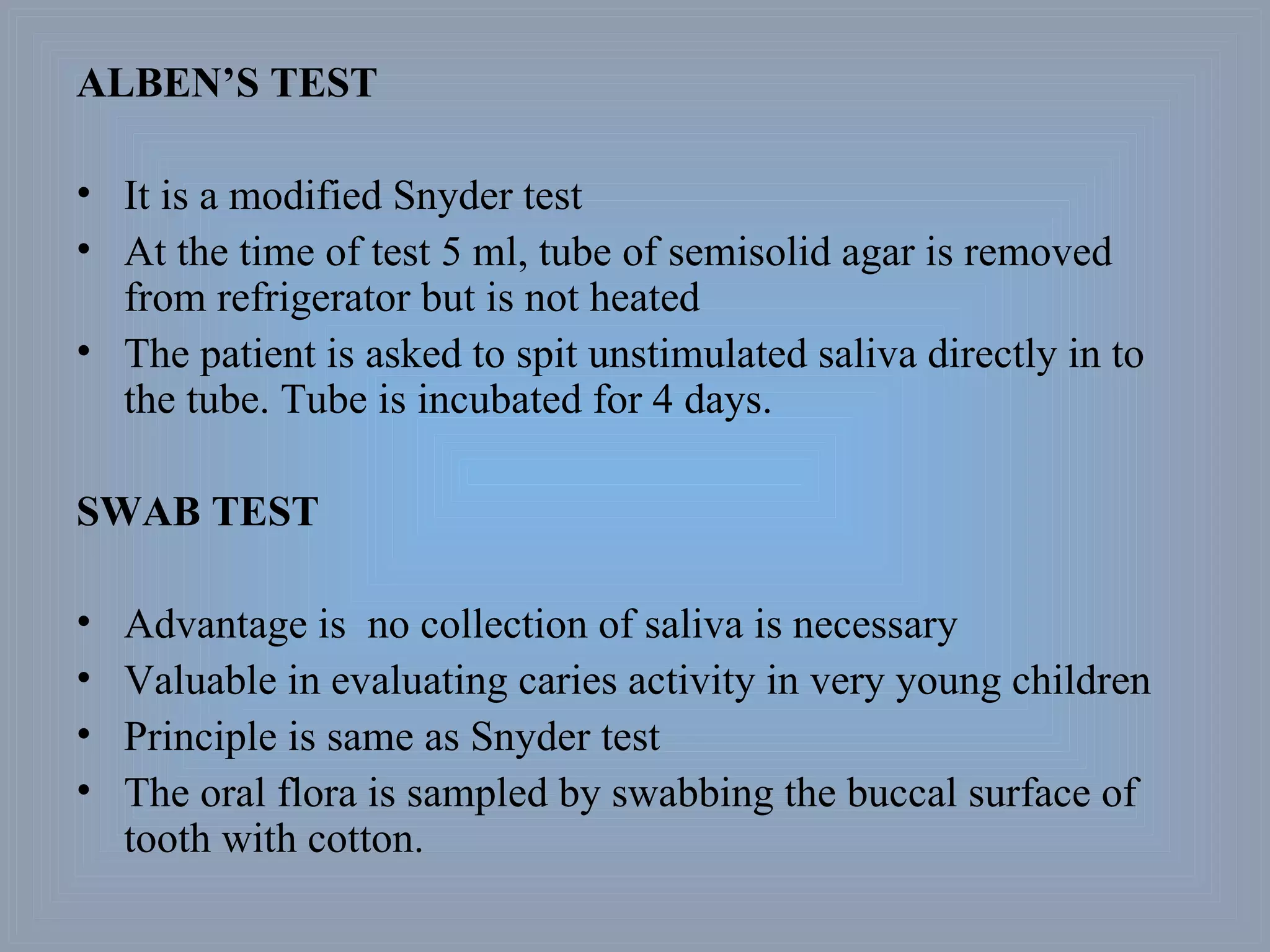 Caries Activity Tests | PPT