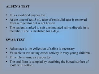 Caries Activity Tests | PPT