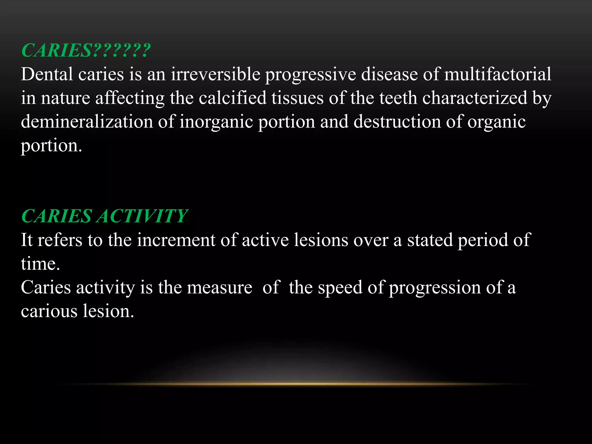 Caries activity tests | PPTX