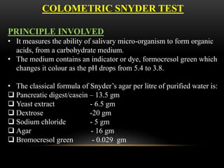 Caries activity tests | PPTX