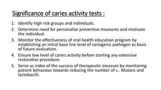 CARIES ACTIVITY TESTS caries vaccime.pptx