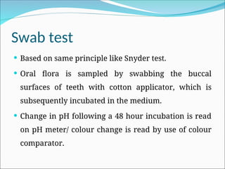 caries activity tests-for detection of caries | PPT
