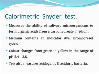 caries activity tests-for detection of caries | PPT