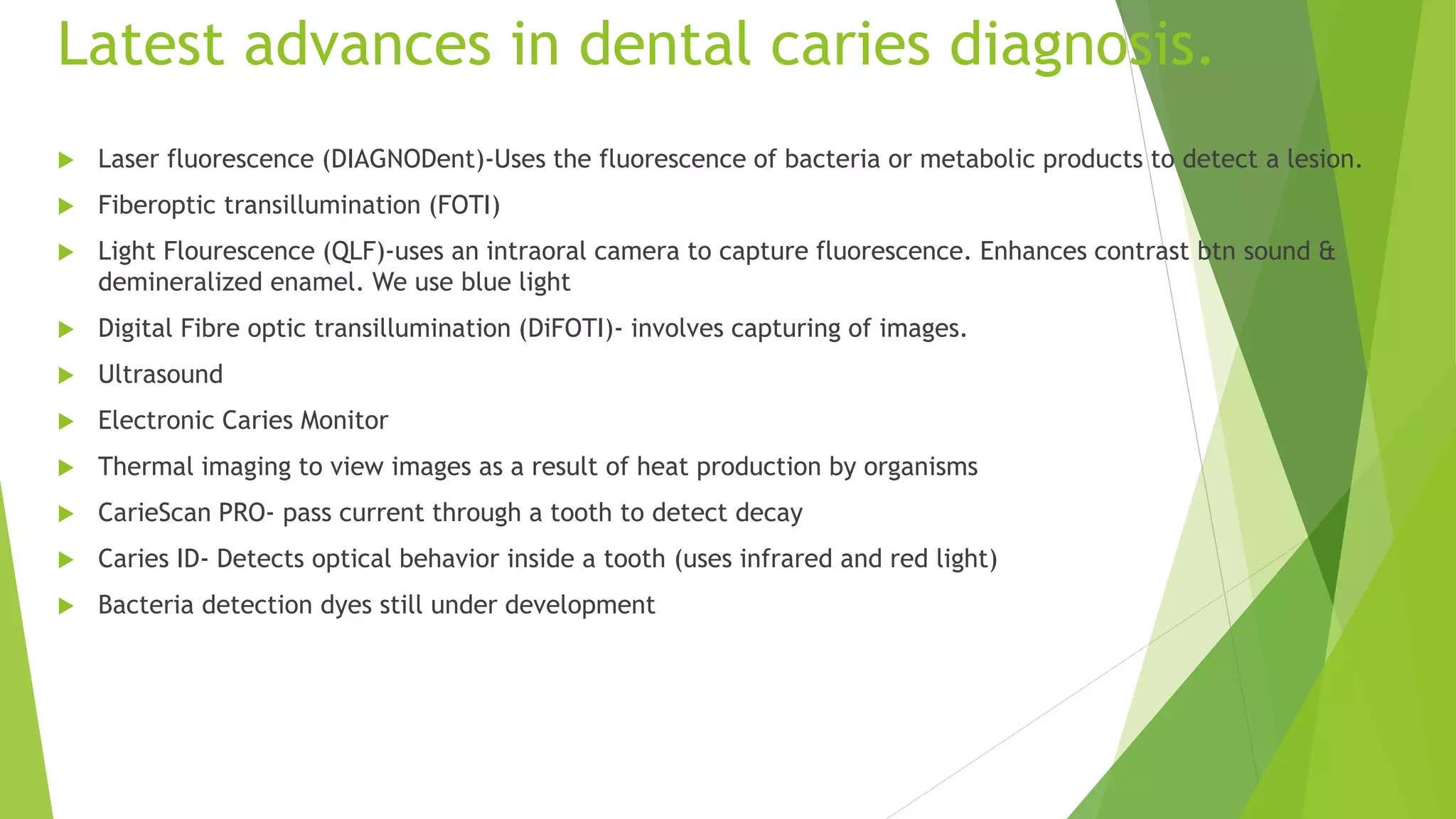 Caries diagnosis | PPTX