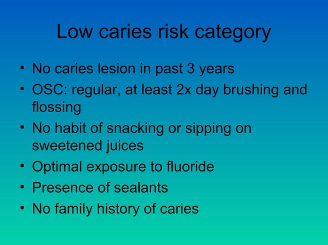 Caries risk assessment | PPT