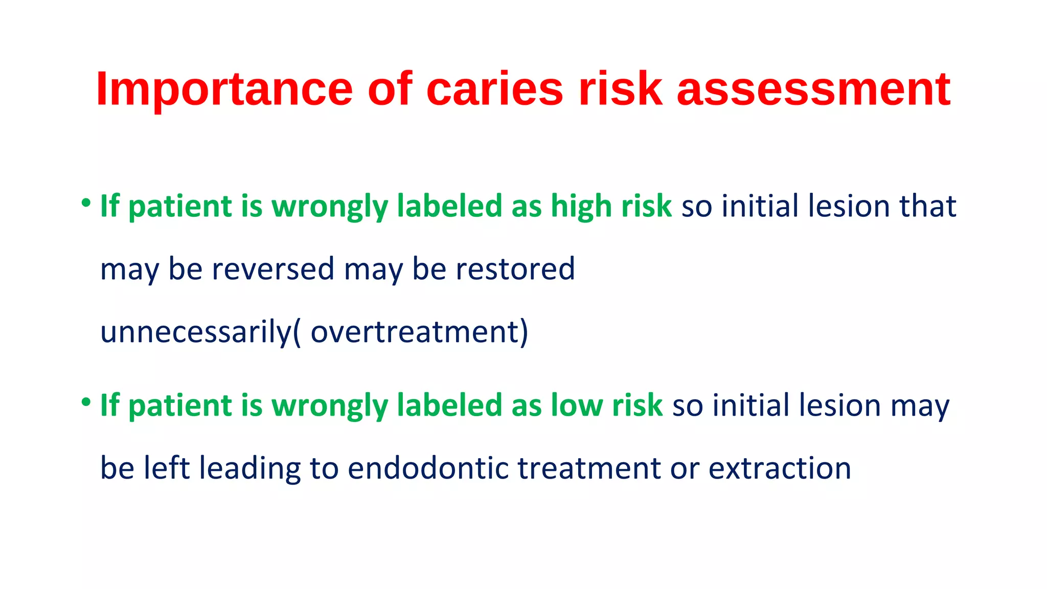 Caries risk assessment | PPT