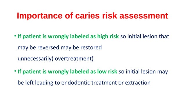 Caries risk assessment | PPT | Oral care | Personal Care