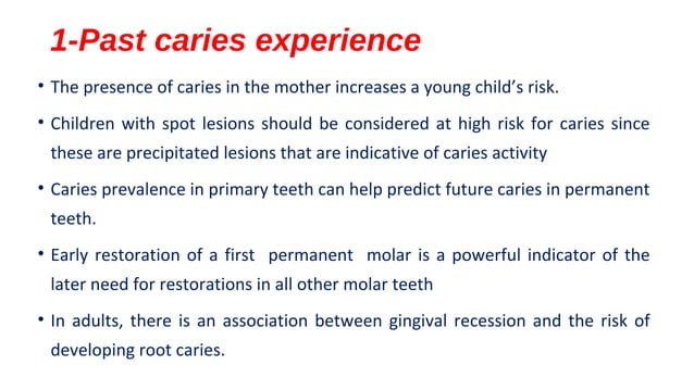 Caries risk assessment | PPT | Oral care | Personal Care