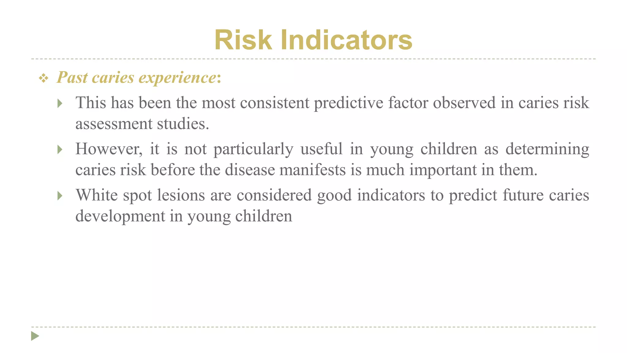 Caries risk assessment and management | PPTX