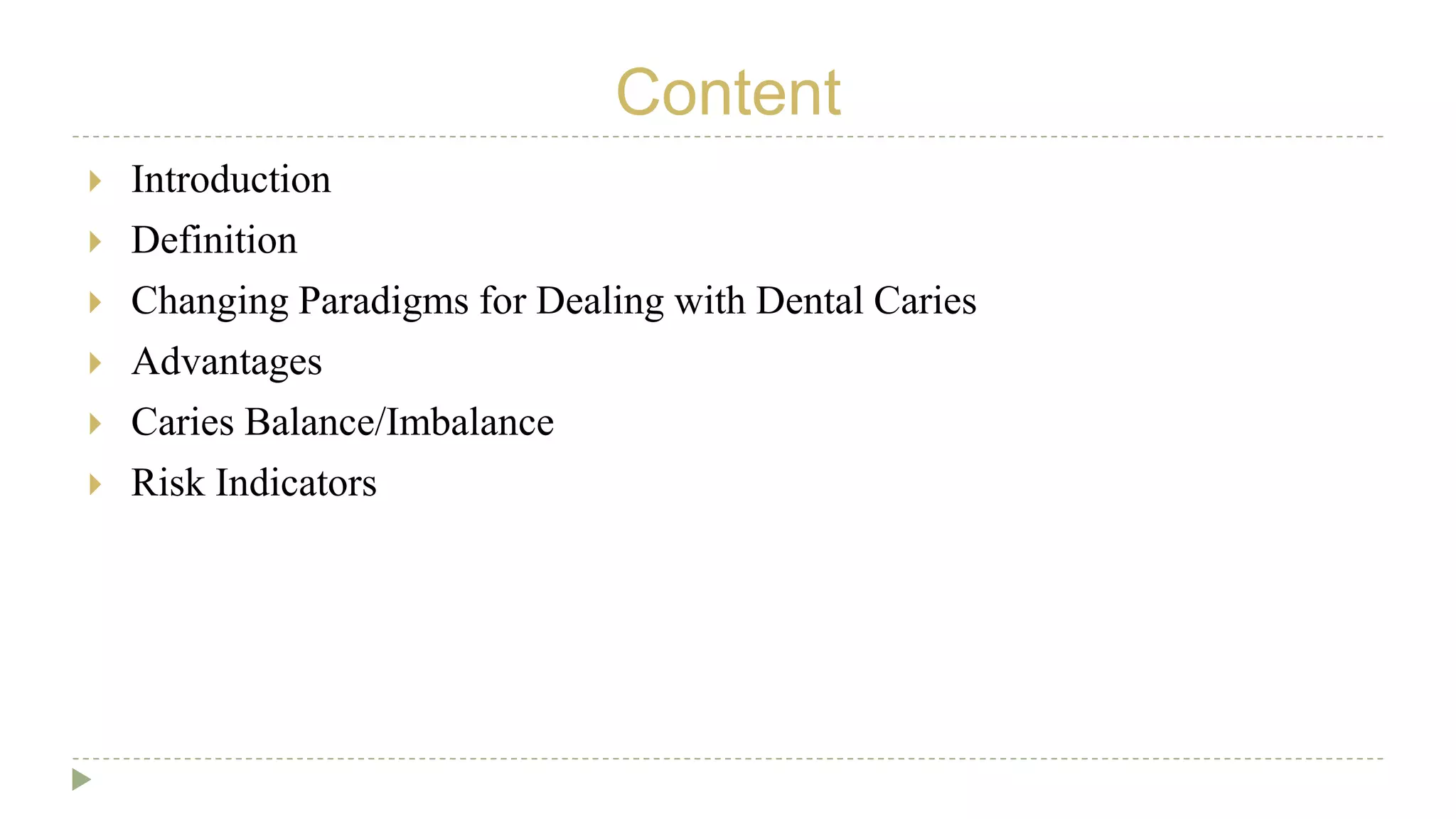 Caries risk assessment and management | PPTX