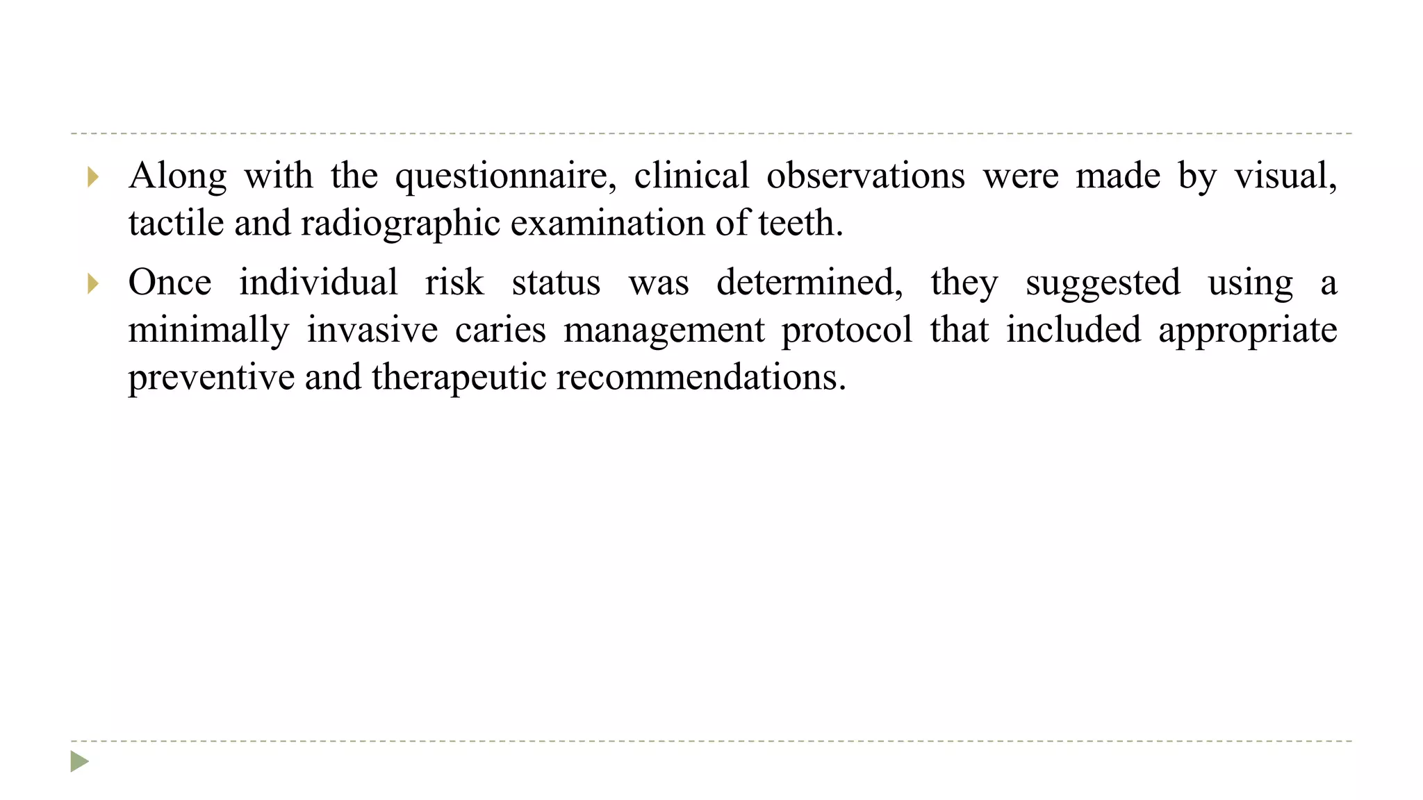 Caries risk assessment and management | PPTX
