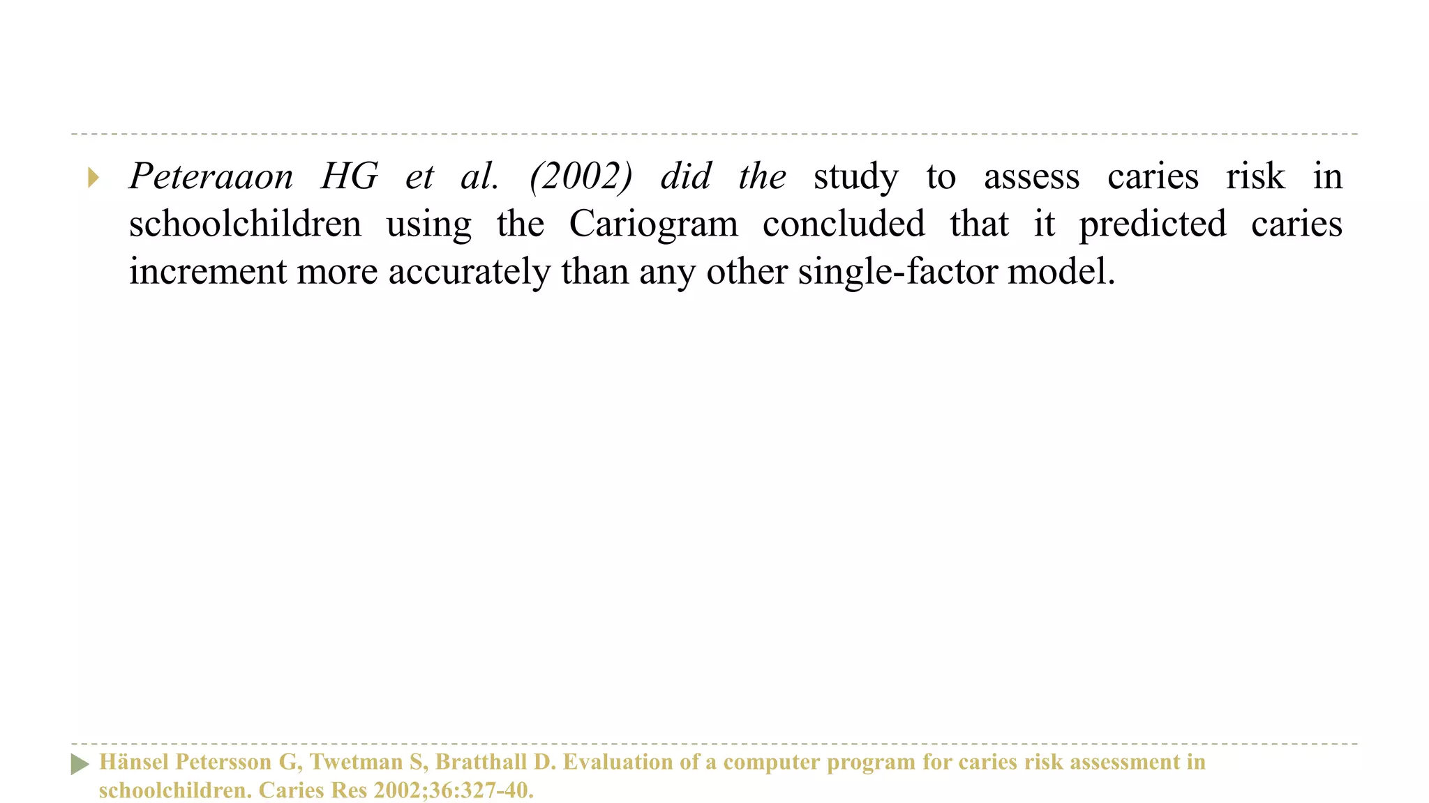 Caries risk assessment and management | PPTX