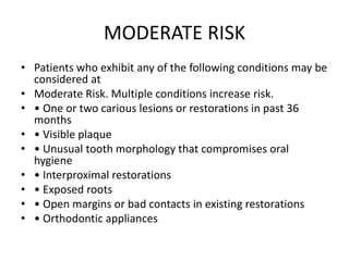 CARIES_RISK_ASSESSMENT_and_MANAGEMENT (1).pptx | Oral care | Personal Care