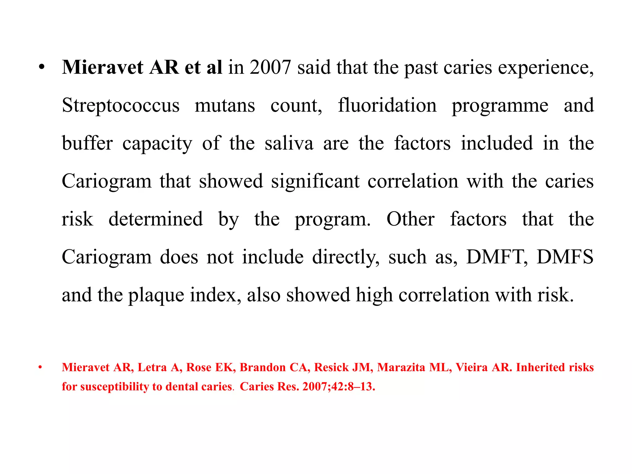 Caries risk assessment ppt | PPTX