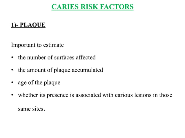 Caries risk assessment ppt | PPTX | Oral care | Personal Care
