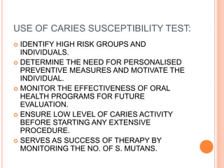 Caries susceptibility test | PPTX