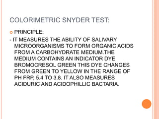 Caries susceptibility test | PPTX