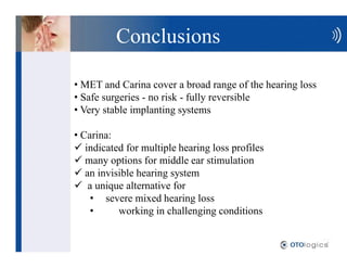 Carina - the fully implantable system - Dr. Dr. h. c. Monika Lehnhardt ...