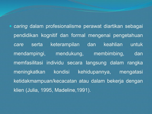 CARING.pptx in nursing untuk mahasiswa keperawatan | PPTX
