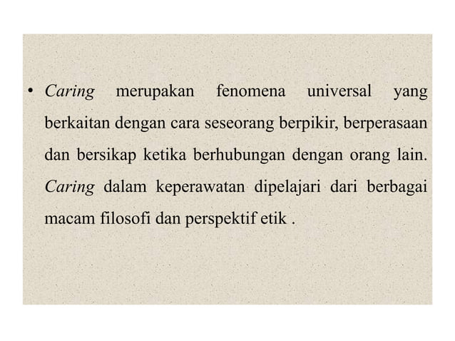 CARING.pptx in nursing untuk mahasiswa keperawatan | PPTX