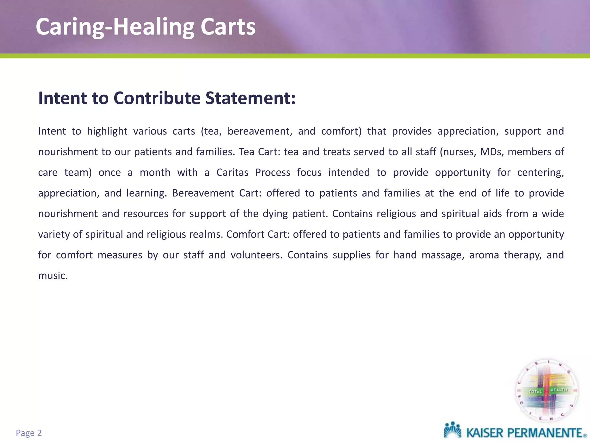 Caring-Healing Carts | PPTX