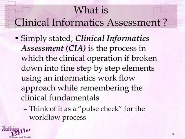 Clinical Workflow Implementation | PPTX | Chemistry | Science