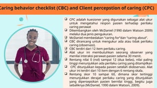Caring behaviour adalah ................................... | PPT