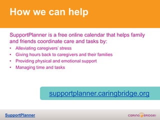 CaringBridge Support Planner For Caregivers | PPT