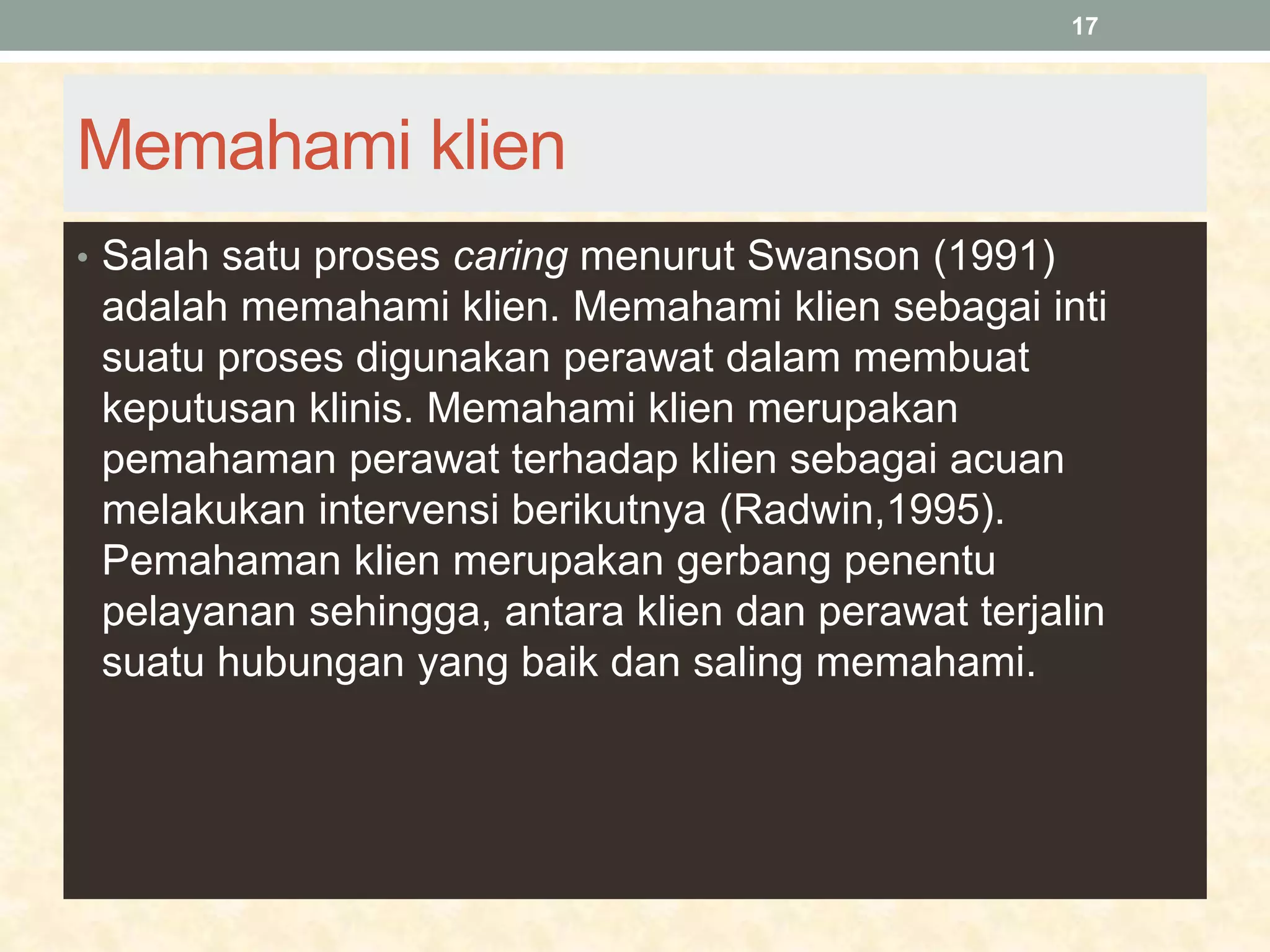 CARING DALAM KEPERAWATAN - TM 1.ppt