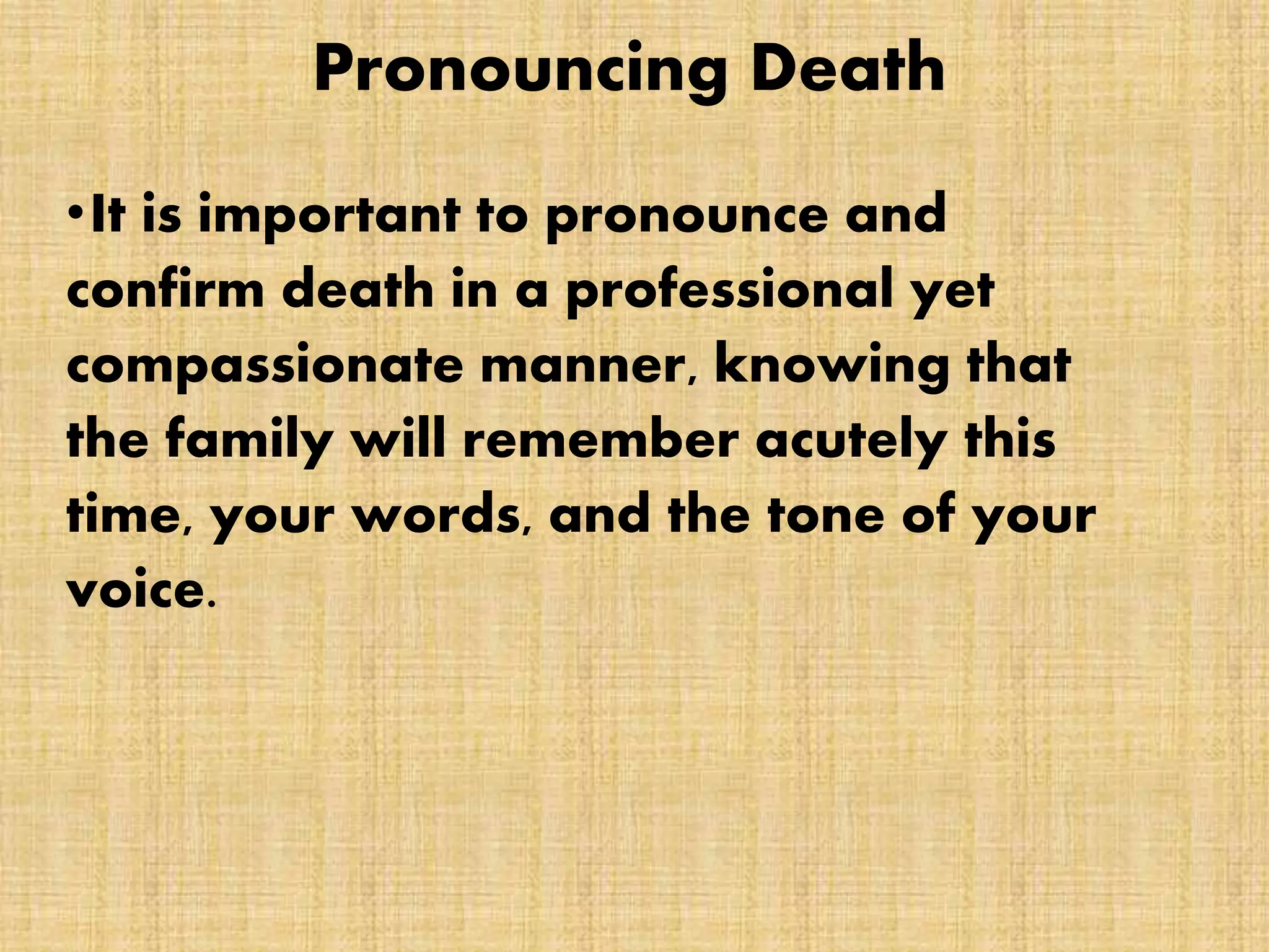Caring for a dying patient | PPTX