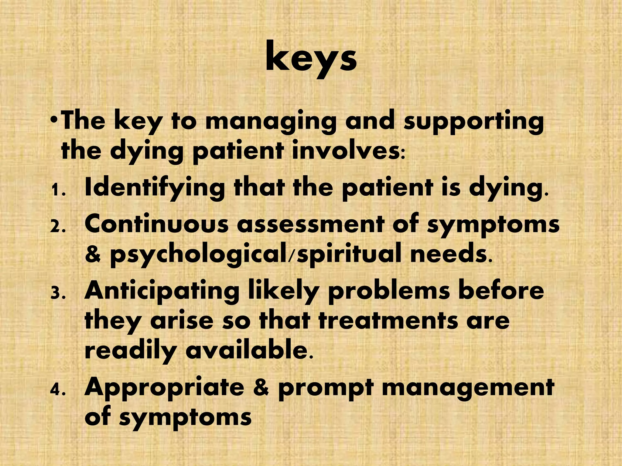 Caring for a dying patient | PPTX
