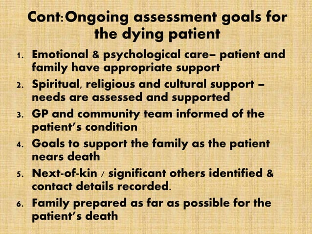 Caring for a dying patient | PPT